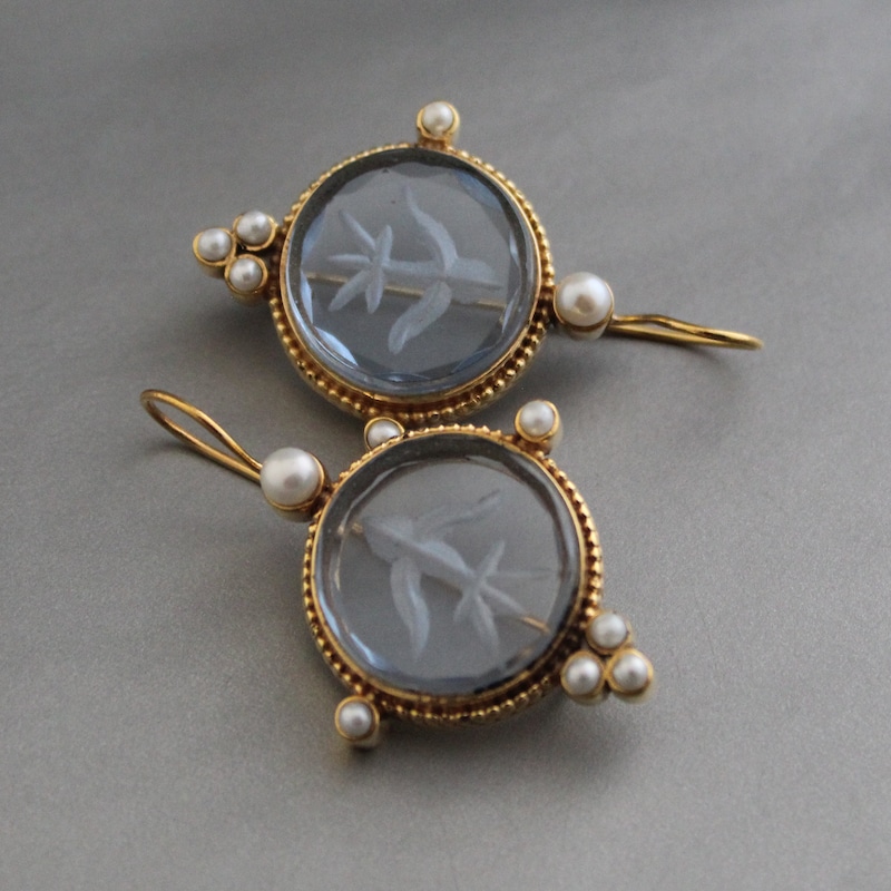Intaglio Earrings - Etsy