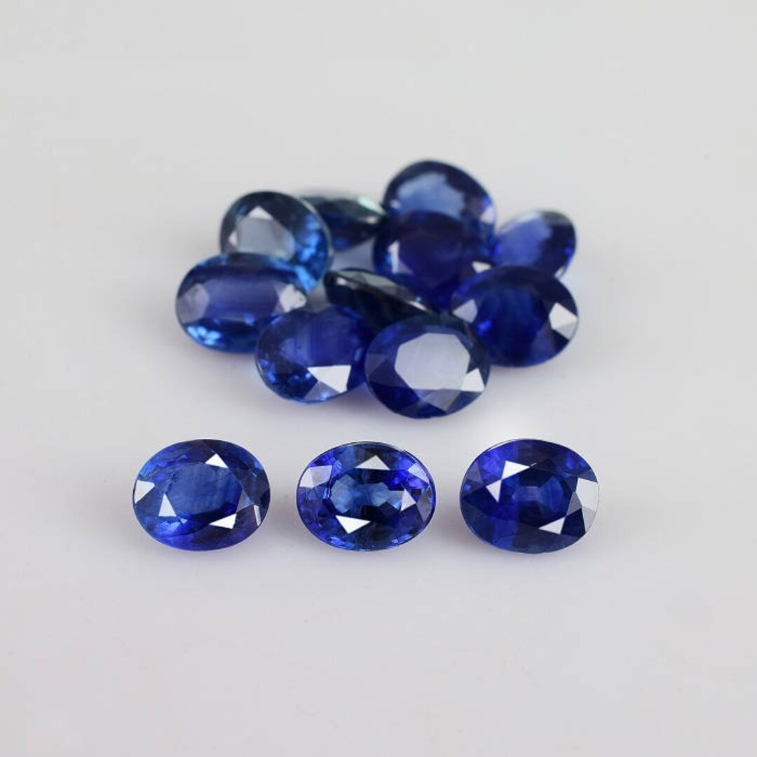 Blauer Saphir facettiert geschnittenen Oval 5x4x2.2 mm lose Edelstein ...
