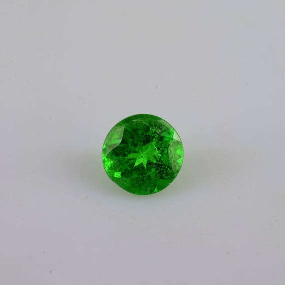 0,56 cts Granate verde natural de Tsavorita 5x5x3 mm Piedra preciosa ...