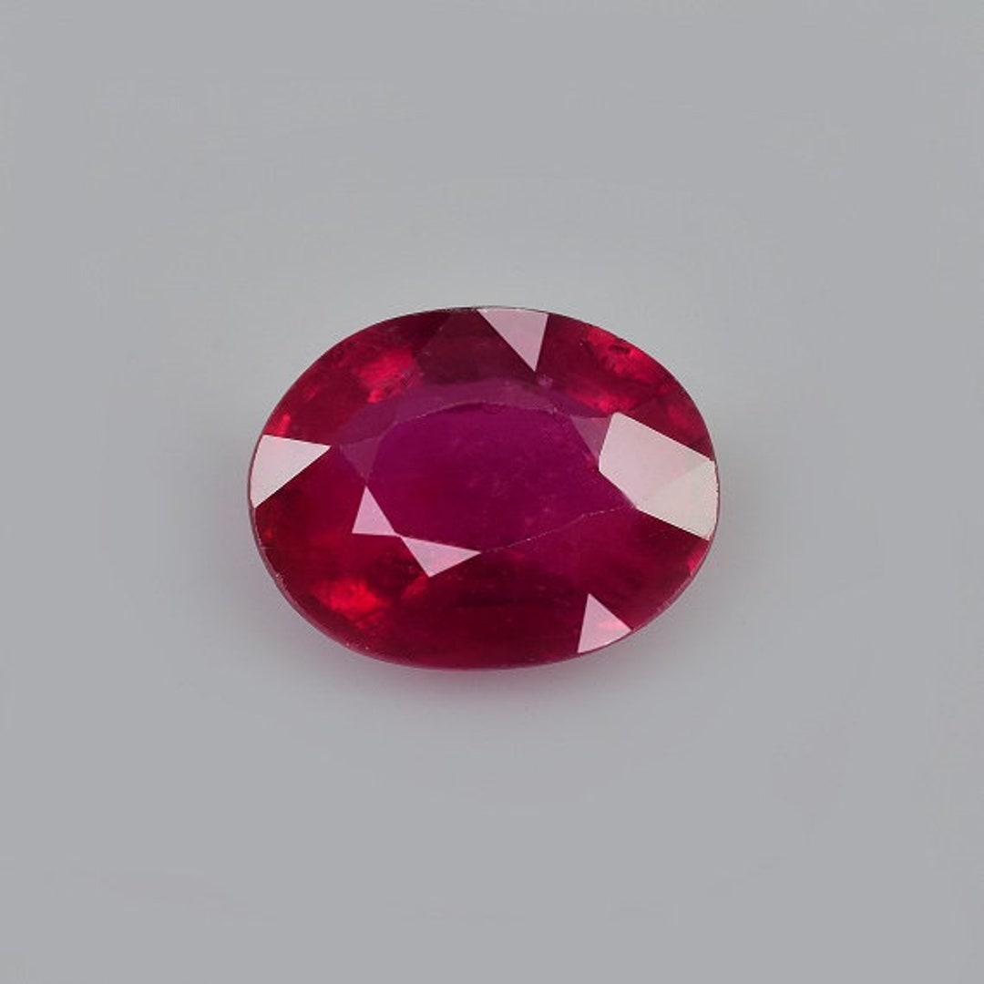 100% Natural Ruby Gemstone 9x7mm Faceted Oval 2.44 Carat - Etsy