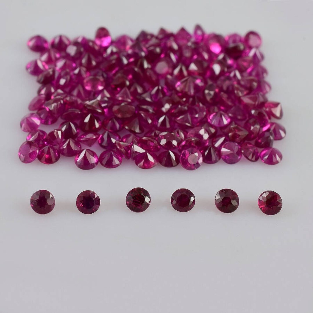 1.90mm Burmese Ruby Diamond Cut Round Top VS Clarity Precious Loose ...