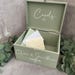 Personalised SAGE Wedding Card Box: Wooden Keepsake Memory Box - Etsy UK