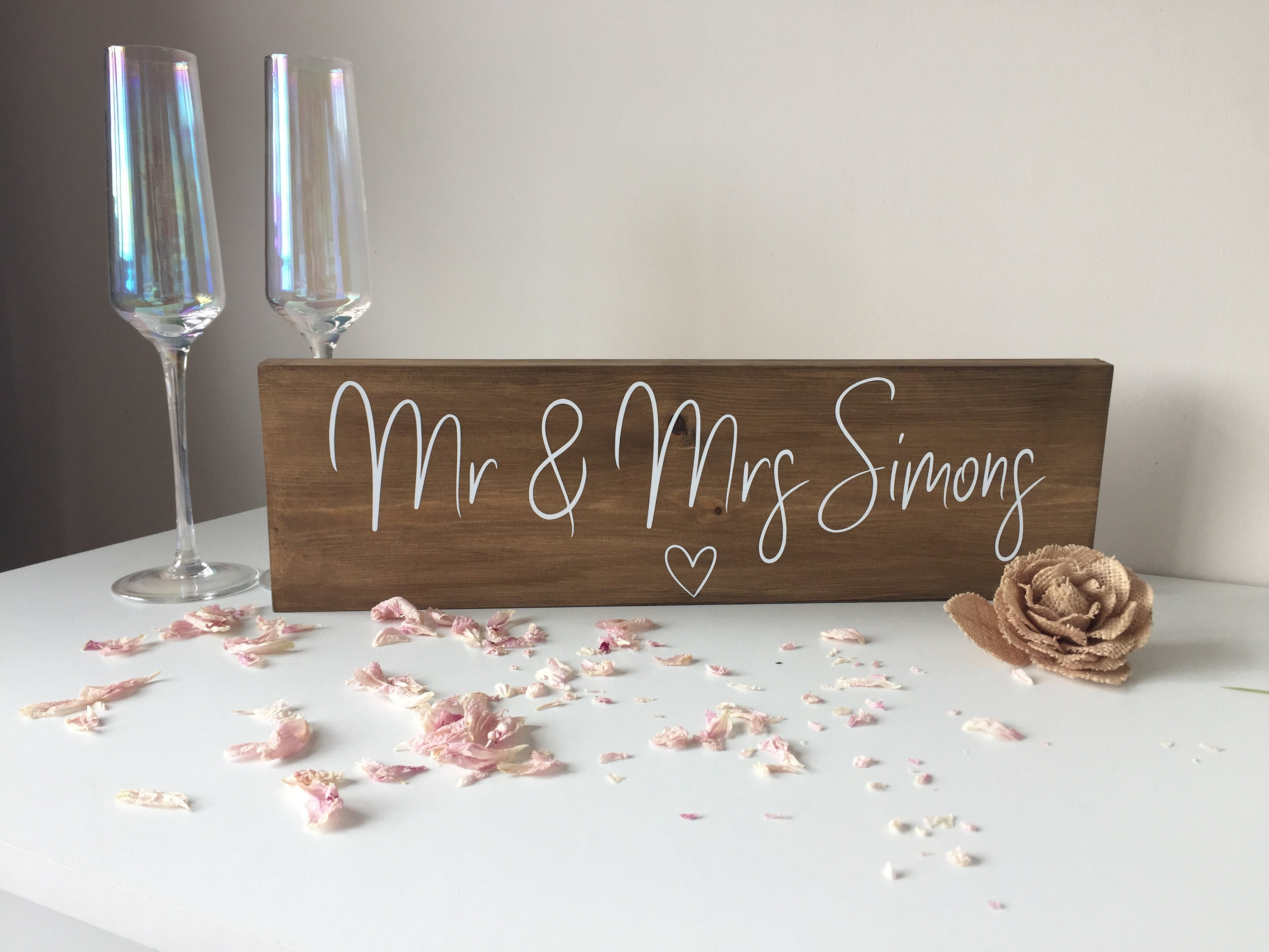 Wedding Top Table Sign Personalised Top Table Sign Rustic - Etsy UK