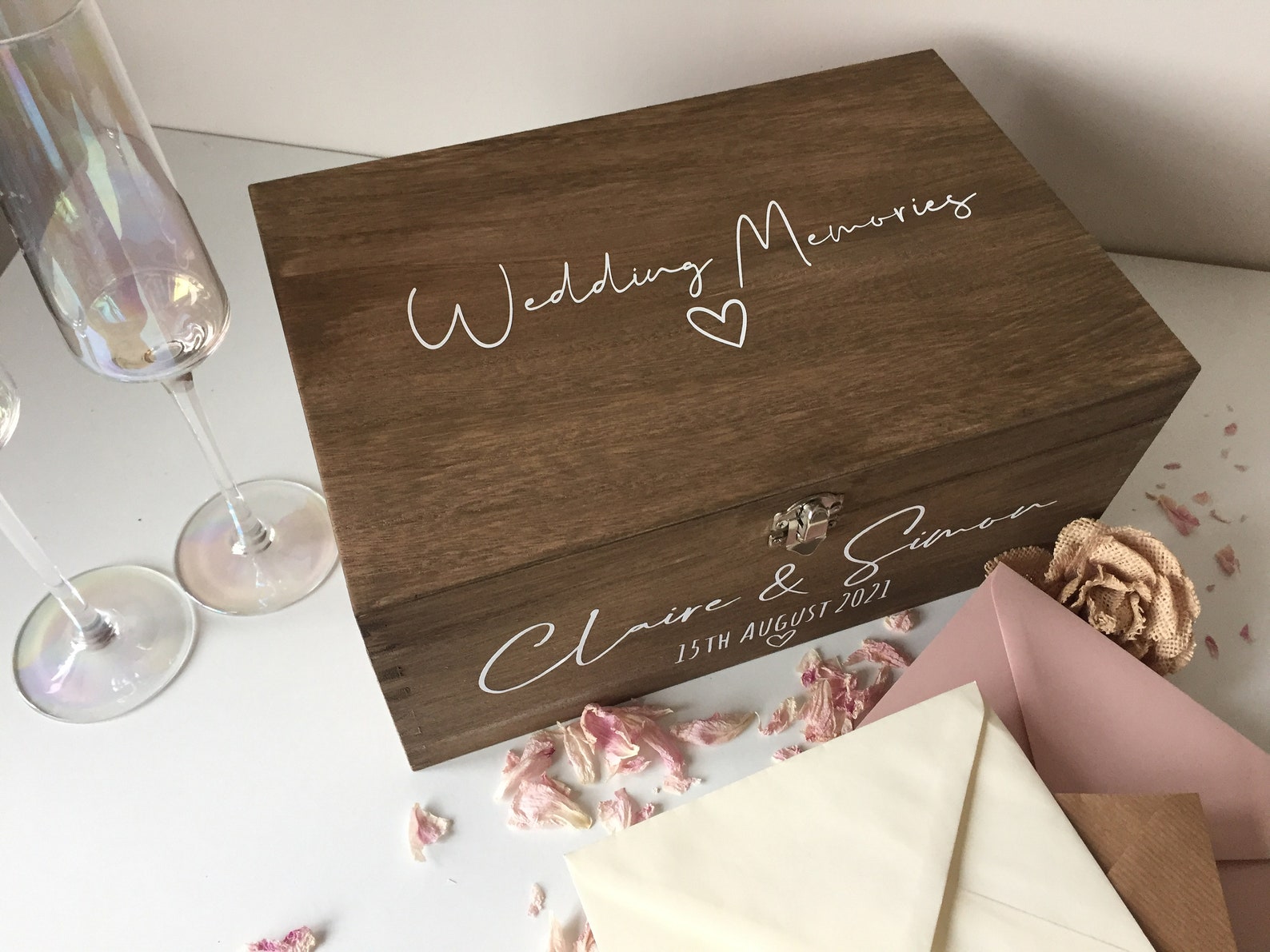 Personalised Rustic Wedding Card Box/ Wedding Memory Box/ - Etsy UK