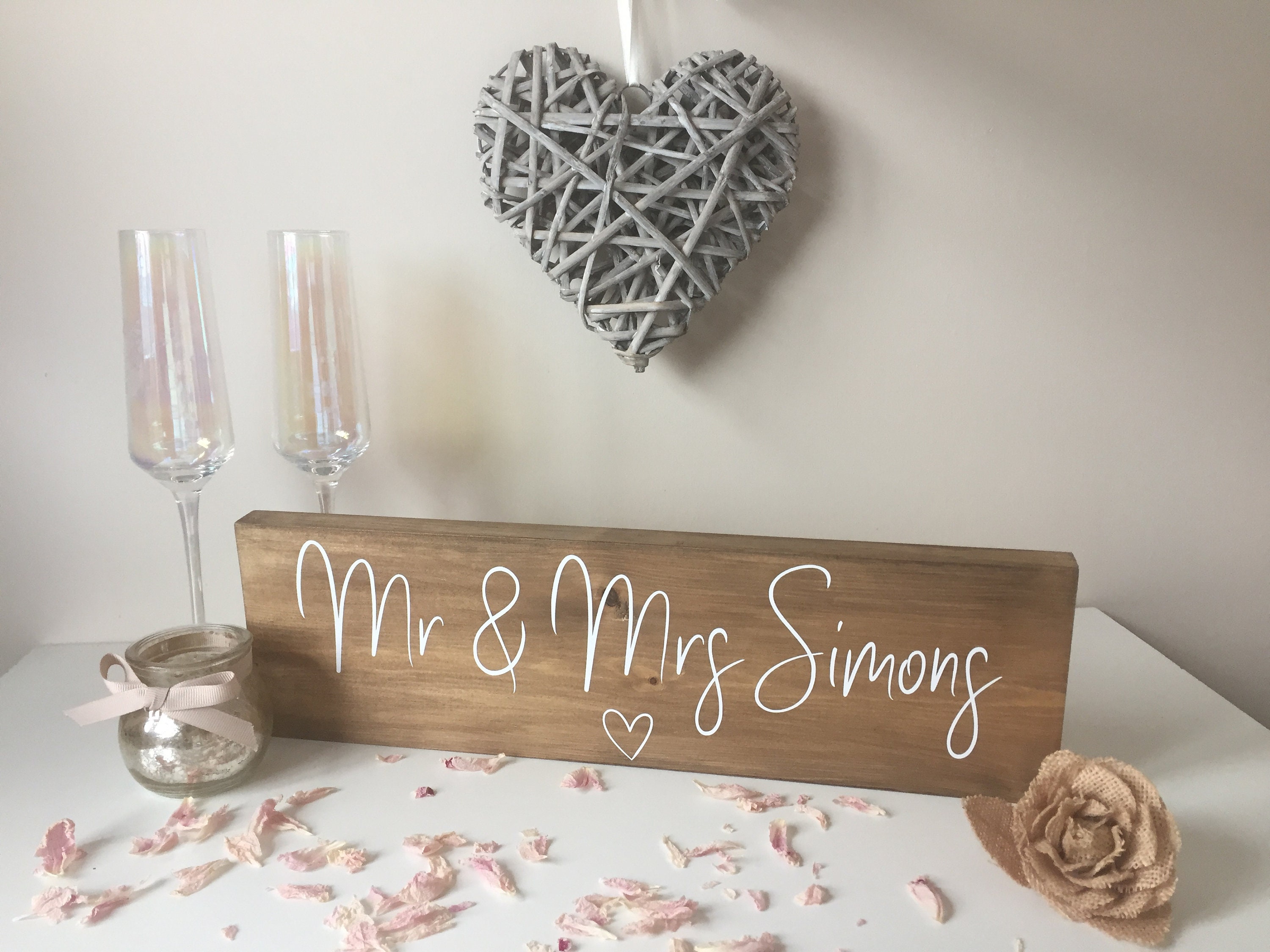 Wedding Top Table Sign Personalised Top Table Sign Rustic - Etsy UK