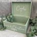 Personalised SAGE Wedding Card Box: Wooden Keepsake Memory Box - Etsy UK