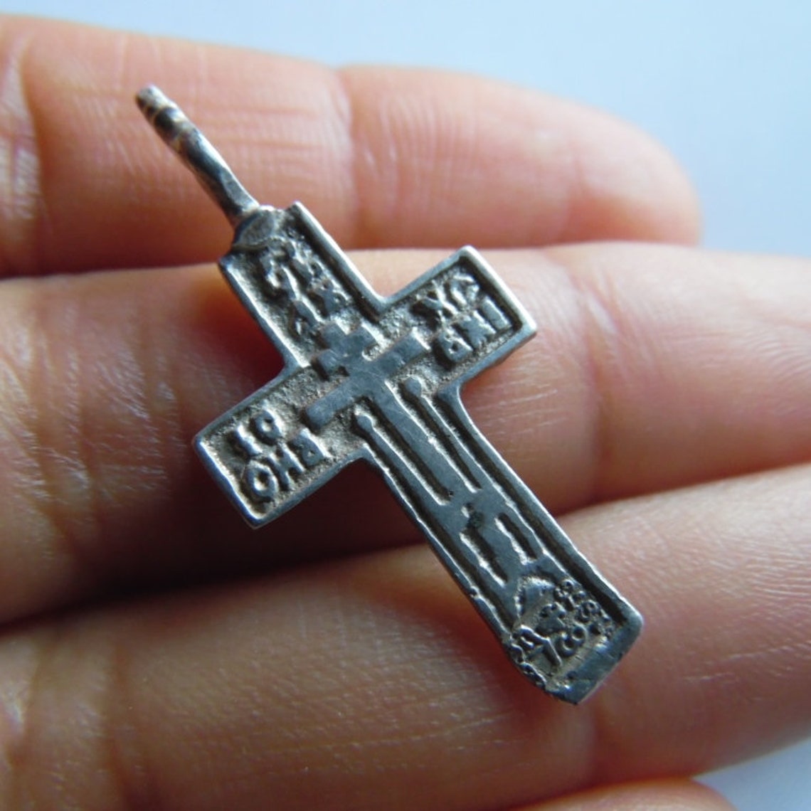 Antique Russian Crucifix Silver 84 Cross | Etsy