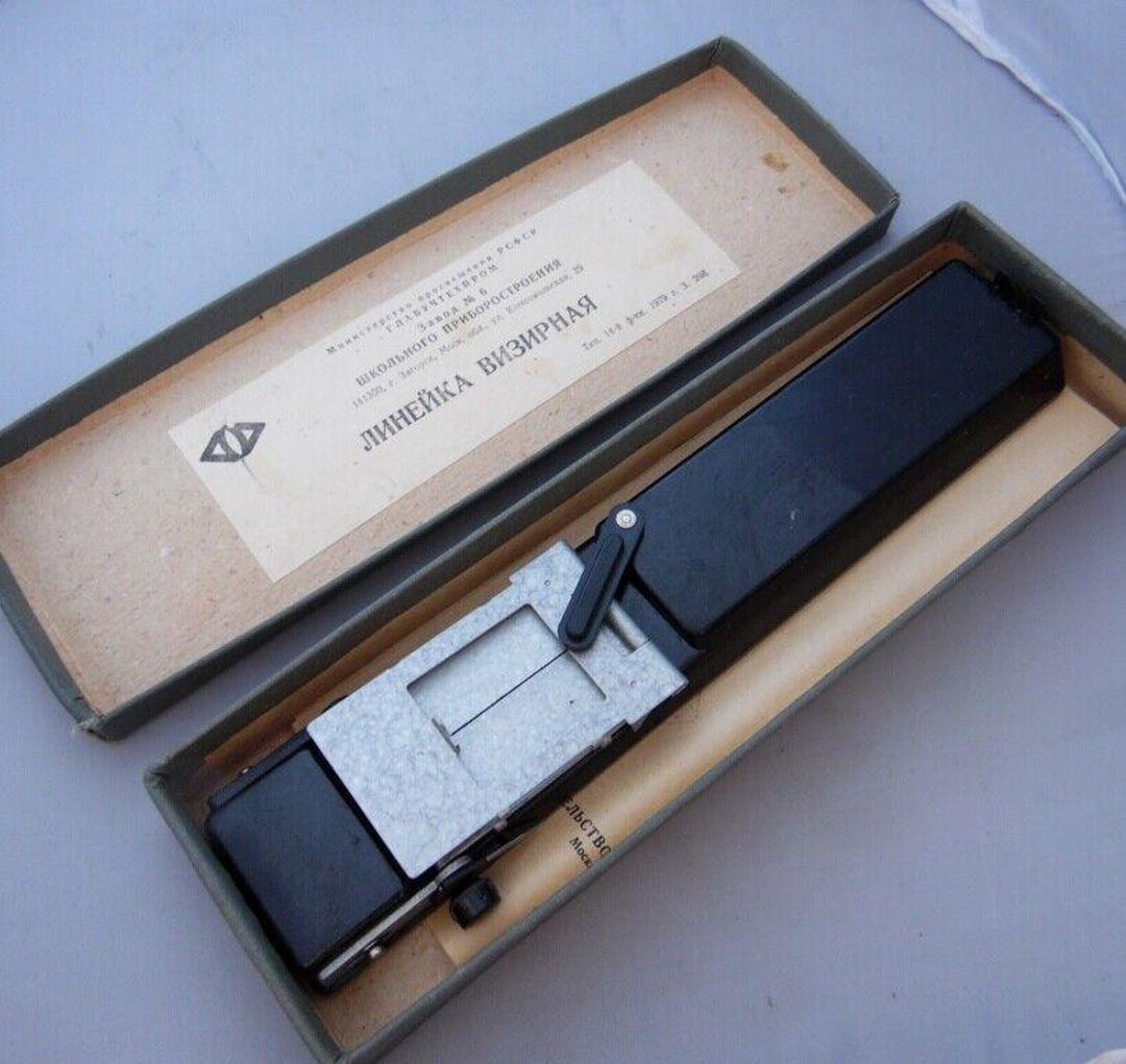 Vintage Soviet Sighting Ruler – 1979 Topographic Tool, USSR Cartography ...