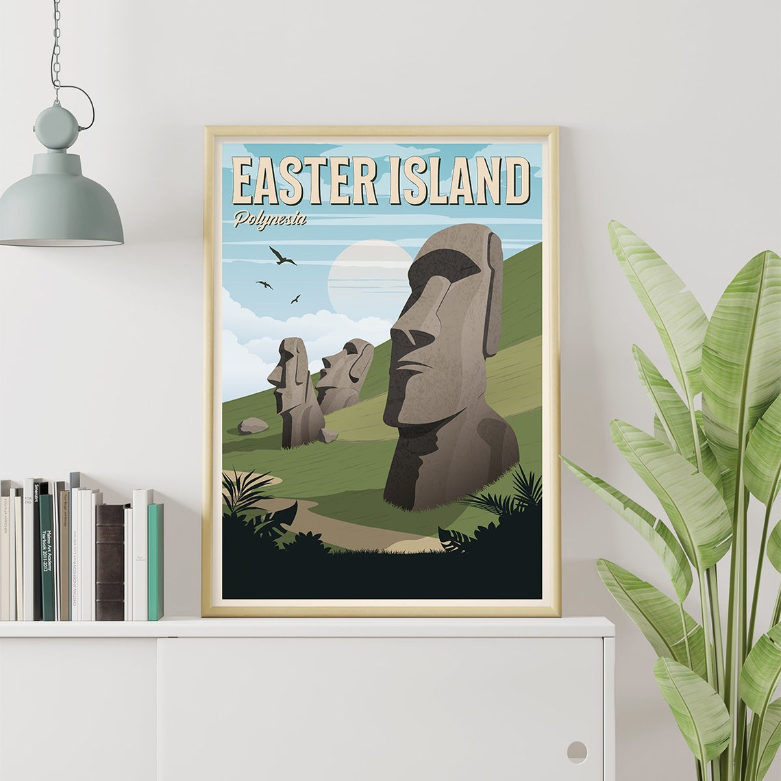 Easter Island Travel Poster Chile Travel Poster Easter | Etsy