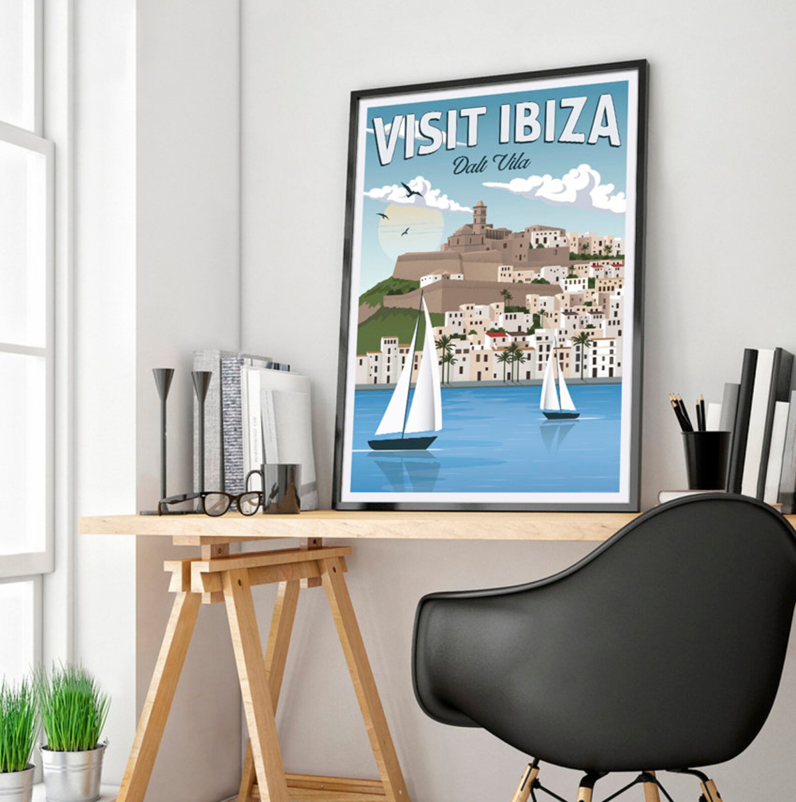 Ibiza Vintage Travel Poster Travel Decoration Wall Art - Etsy