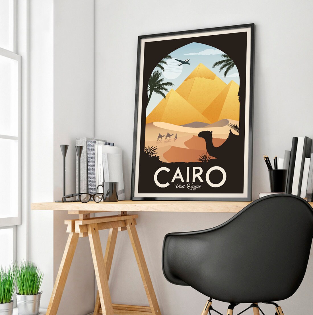 Cairo Vintage Travel Poster Cairo Travel Poster Egypt | Etsy