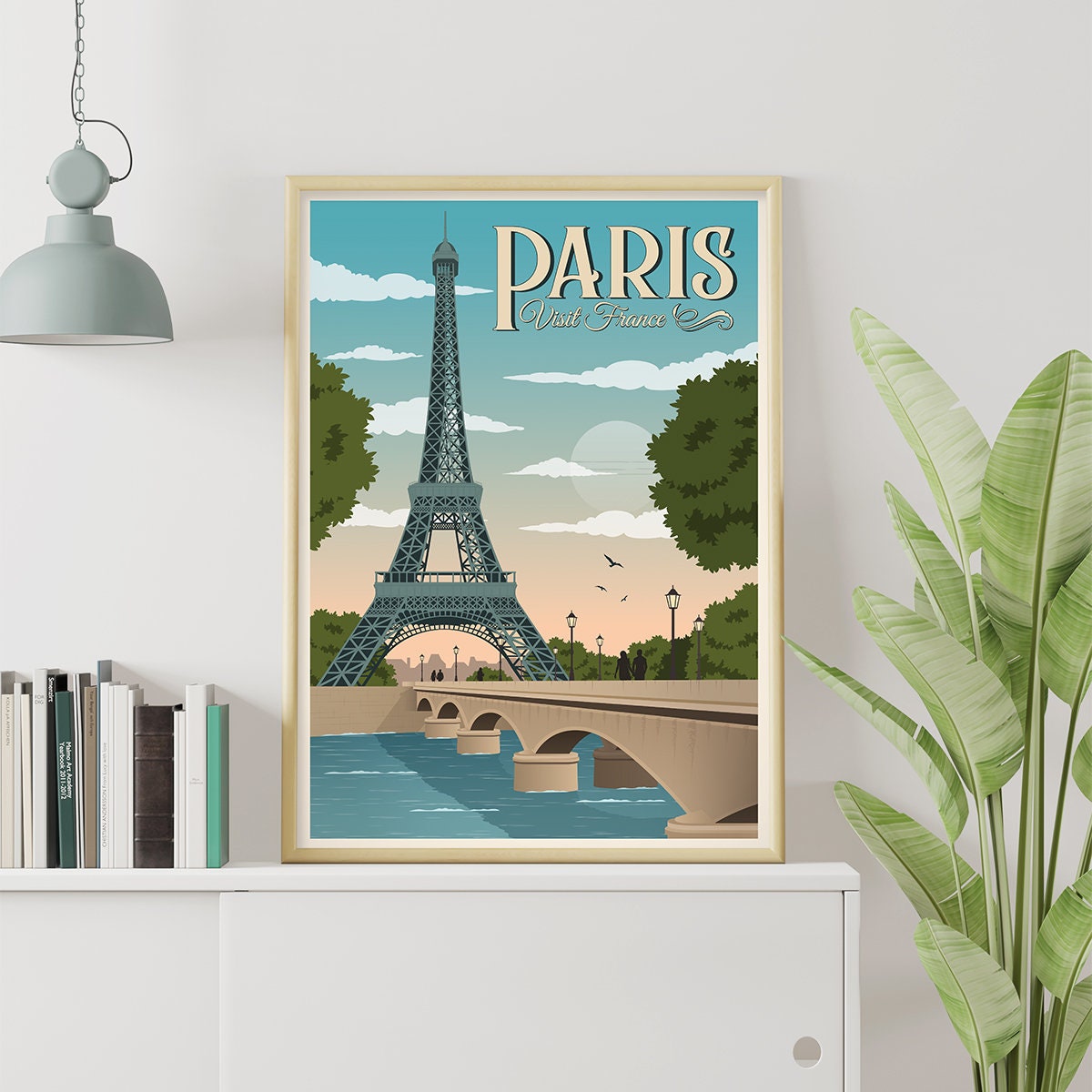 Paris Travel Poster Eiffel Tower Travel Poster France Travel | Etsy