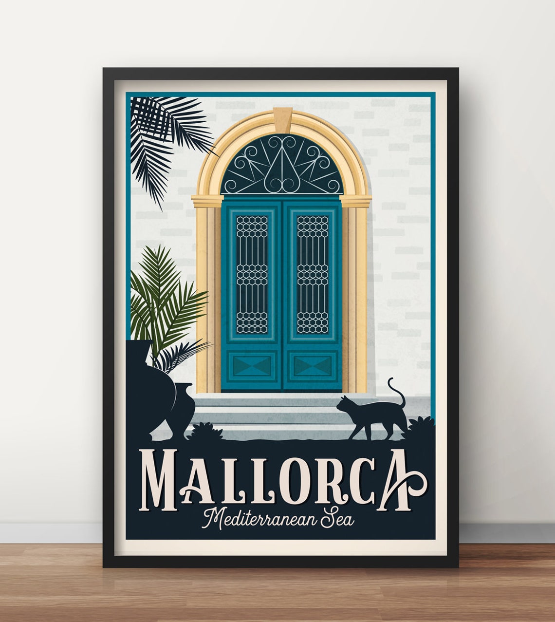 Mallorca Vintage Travel Poster Travel Poster Mallorca - Etsy