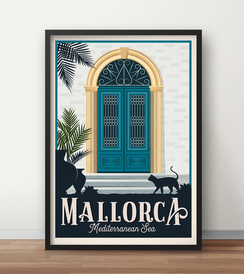 Mallorca Vintage Travel Poster Travel Poster Mallorca - Etsy