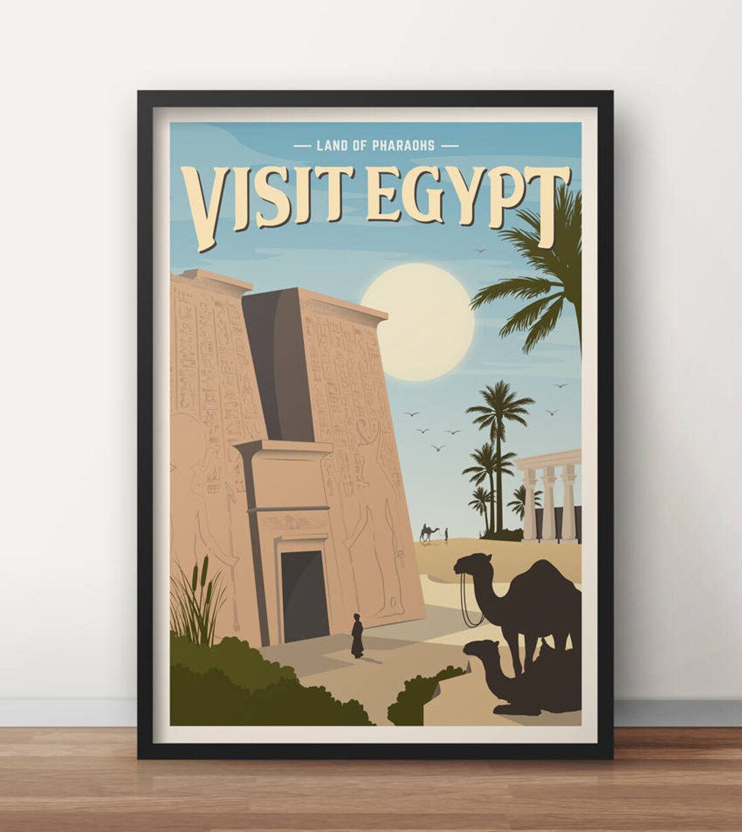Egypt Vintage Travel Poster, Travel, Decoration, Wall Art, Printed ...