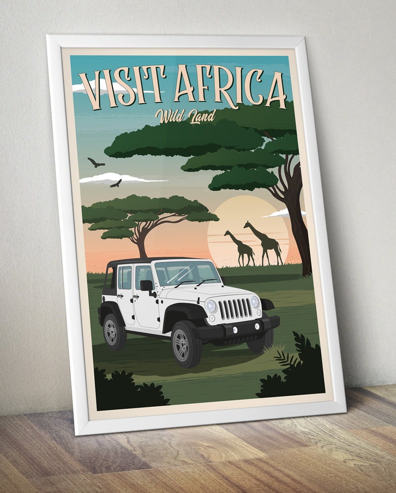 Africa Vintage Travel Poster Kenya Tanzania Travel - Etsy