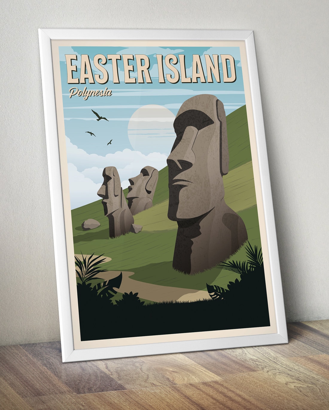 Easter Island Travel Poster Chile Travel Poster Easter - Etsy
