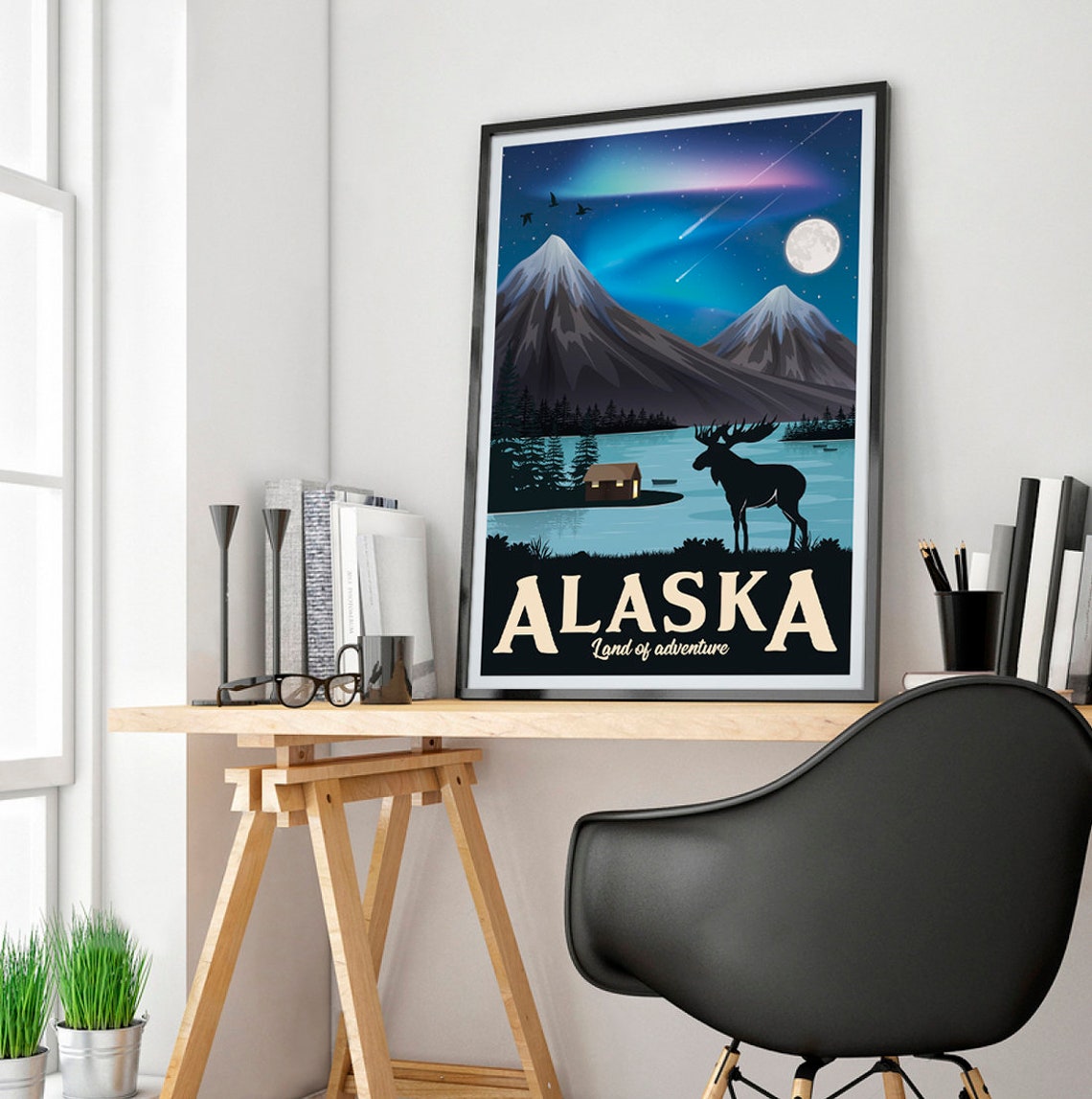 Cartel Vintage Alaska Alaska Poster Vintage Travel Poster | Etsy