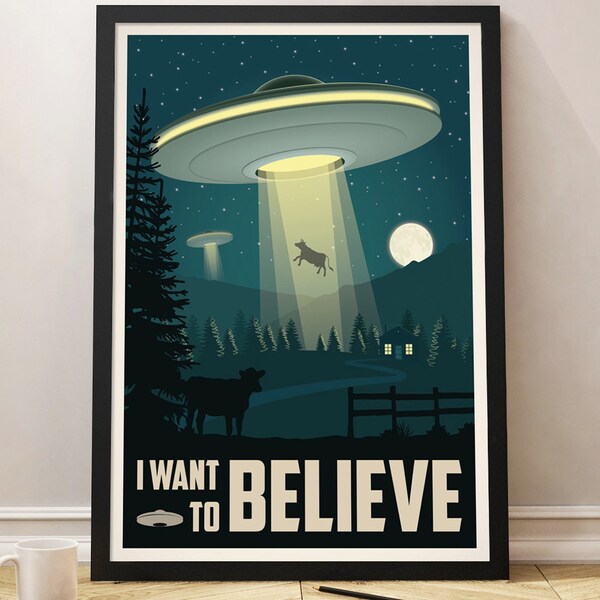 Ufo Poster - Etsy