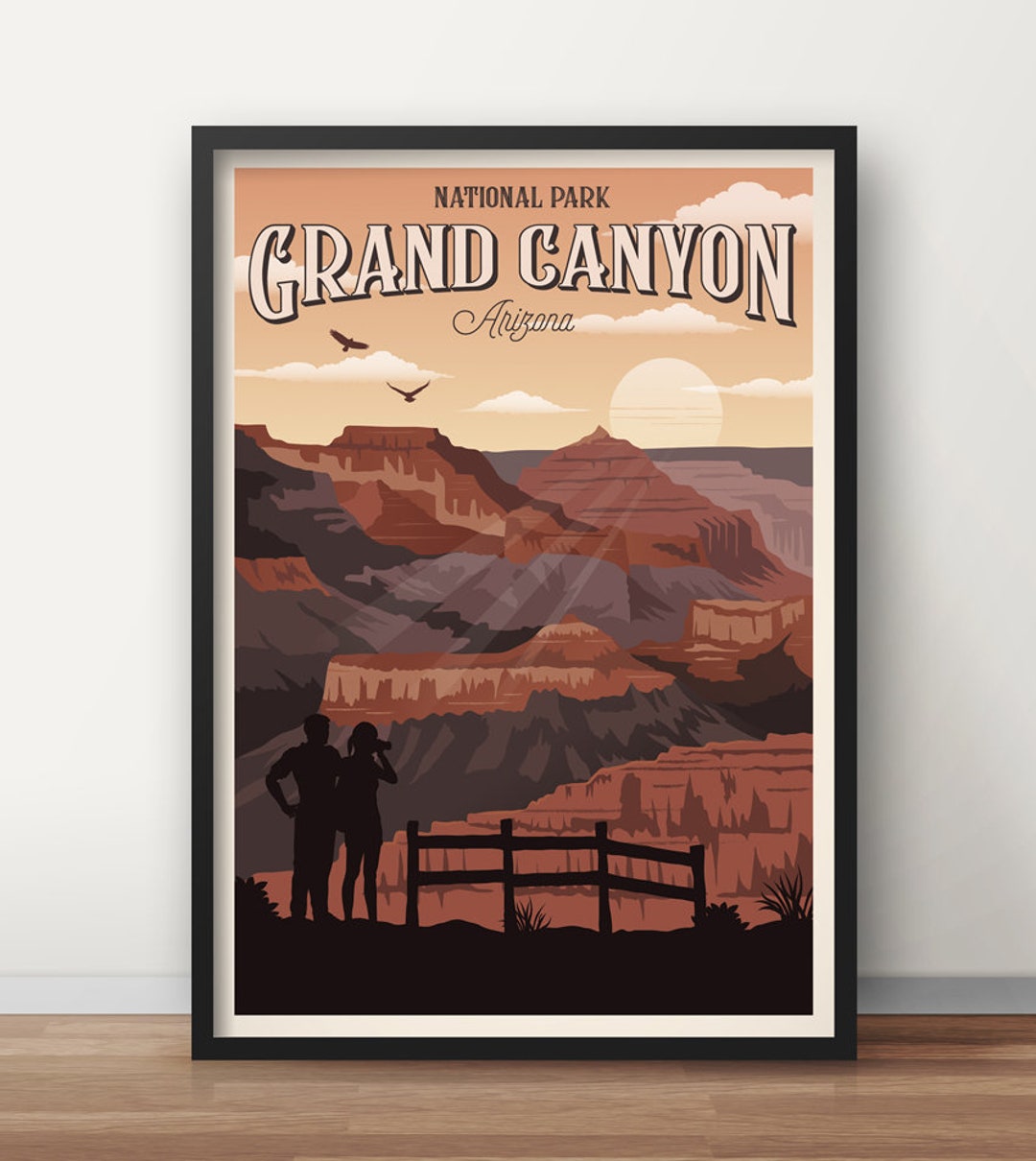 Grand Canyon Vintage Travel Poster, Travel, Decoration, Wall Art, Gand ...