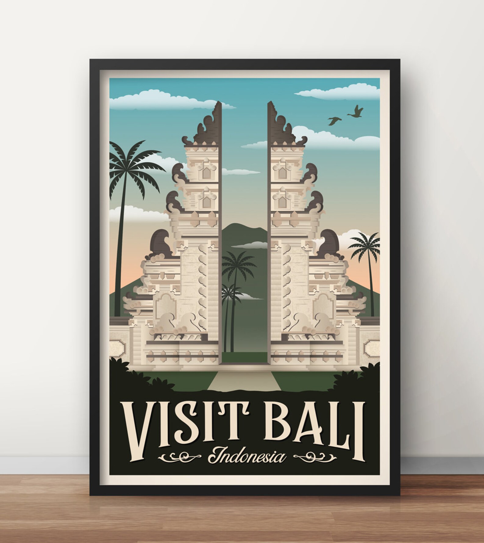 Bali Vintage Travel Poster Bali Travel Poster Decoration - Etsy