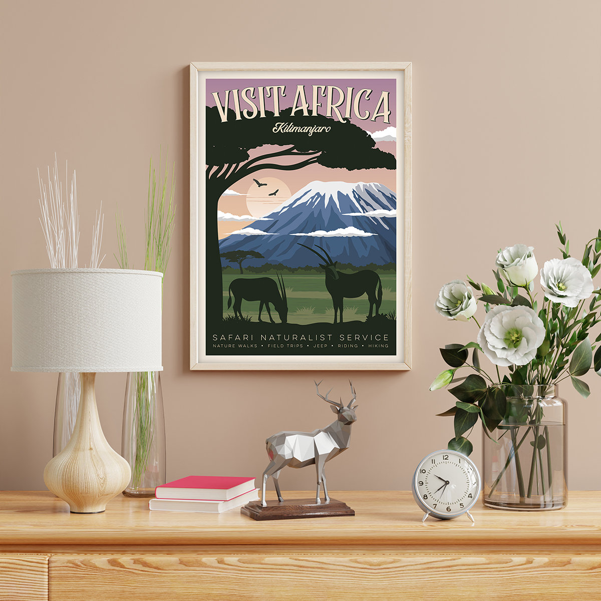 Africa Vintage Travel Poster, Africa Travel Poster, Kilimanjaro ...