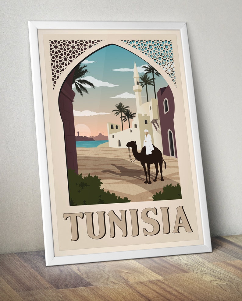 Tunisia Vintage Travel Poster Travel Poster Tunisia Poster - Etsy