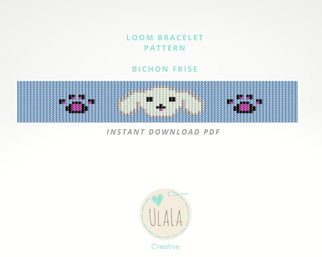 Bichon Frise Loom Bracelet Pattern Miyuki Beads Delica 11/0, Loom ...