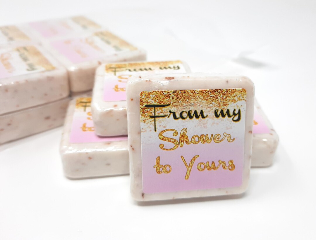 12 Pink and Gold Glitter Soap Favors - Pink and Gold Shower Favors ...