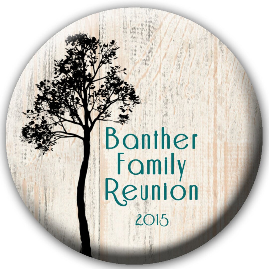 24 Family Reunion Buttons Family Reunion Favors Rustic Family Reunion ...