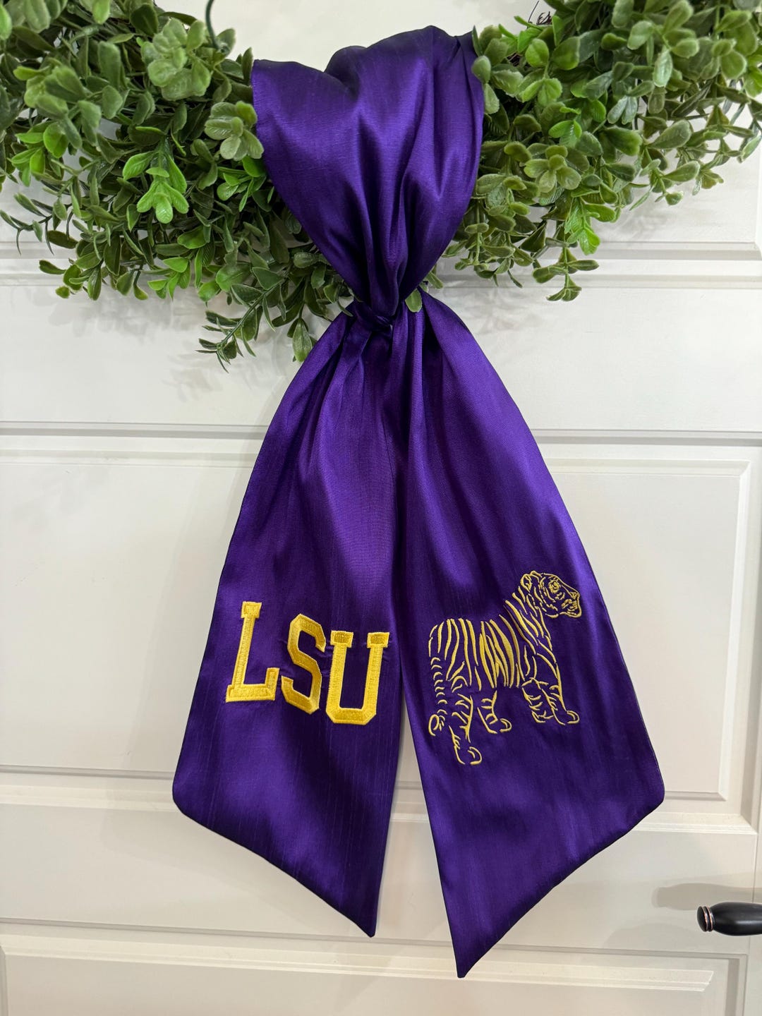 LSU Tigers Geaux Tigers Wreath Sash Purple and Gold - Etsy