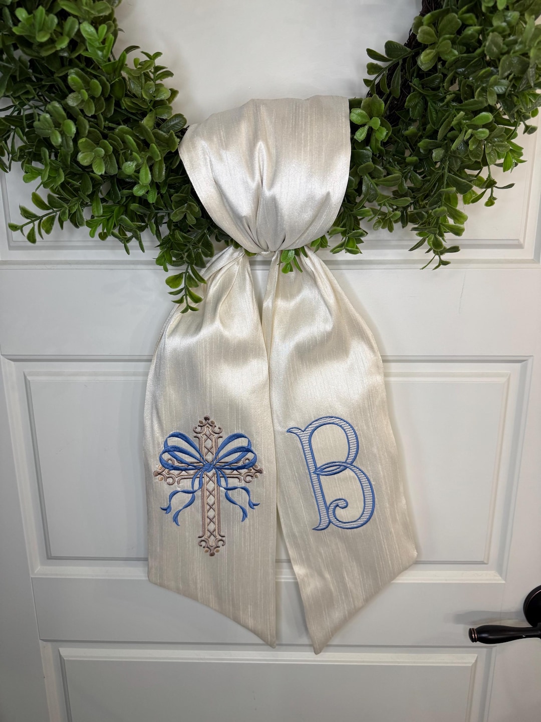 Easter Cross Wreath Sash - Etsy