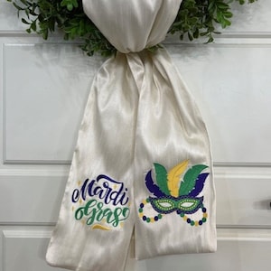 Mardi Gras Wreath Sash - Etsy