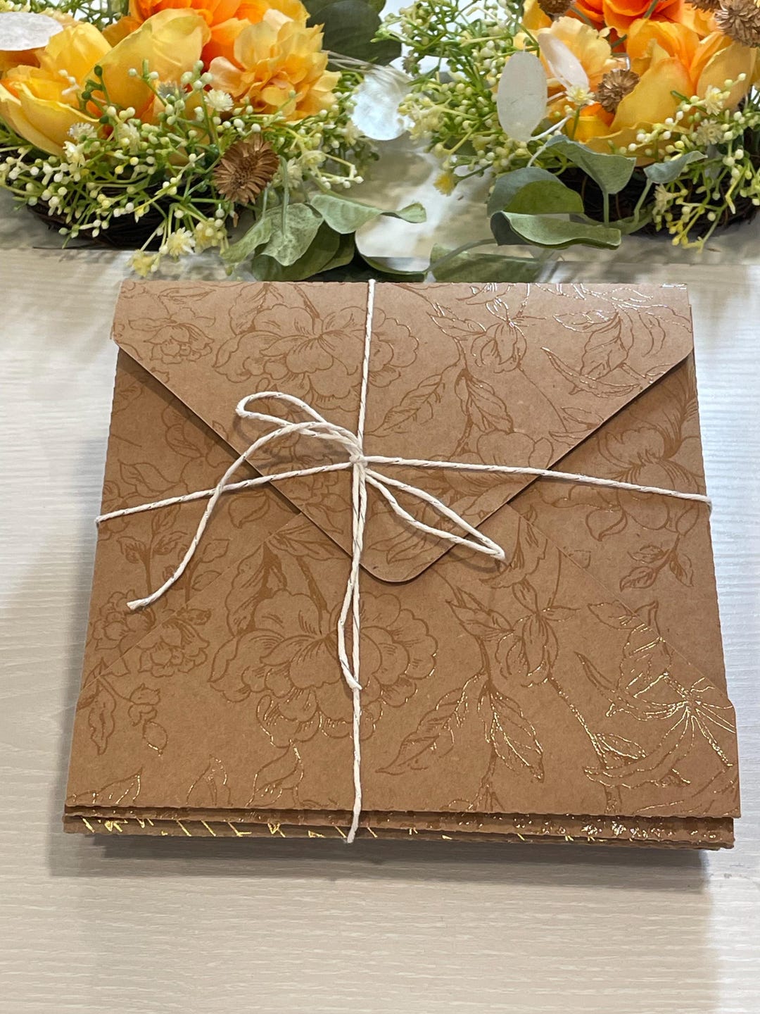 Handkerchief Gift Box, Kraft, Flat Fold Envelope for Handkerchiefs ...