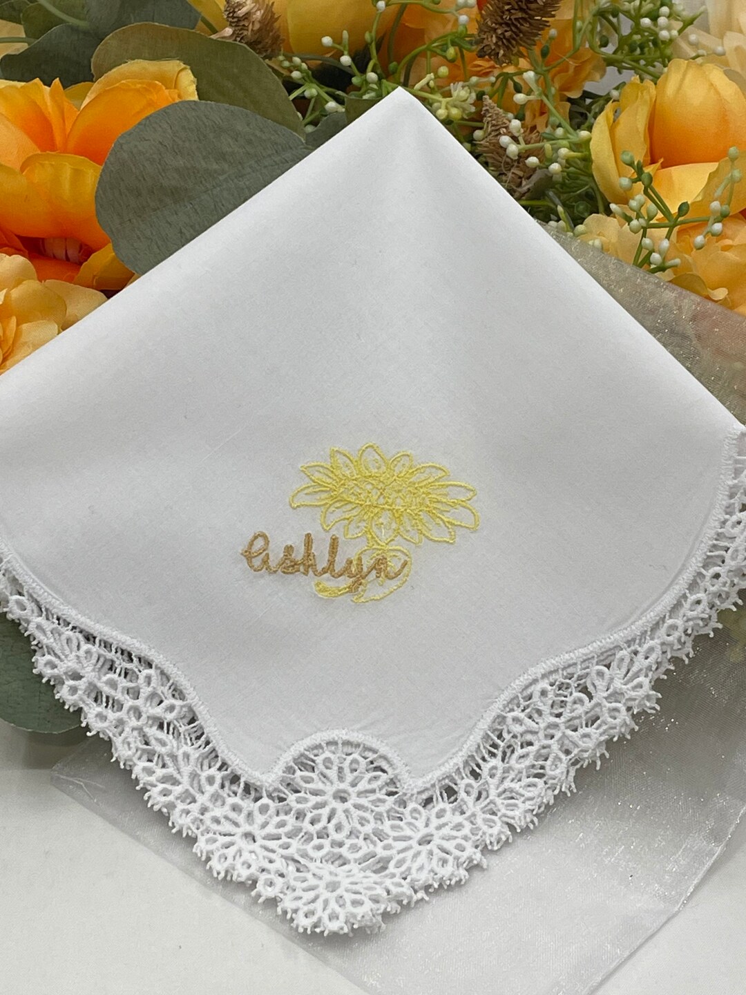 Personalized Name Gift, Embroidered Gift Handkerchief, Monogrammed Gift ...