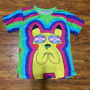 Trippy Pikachu T-shirt - Etsy UK