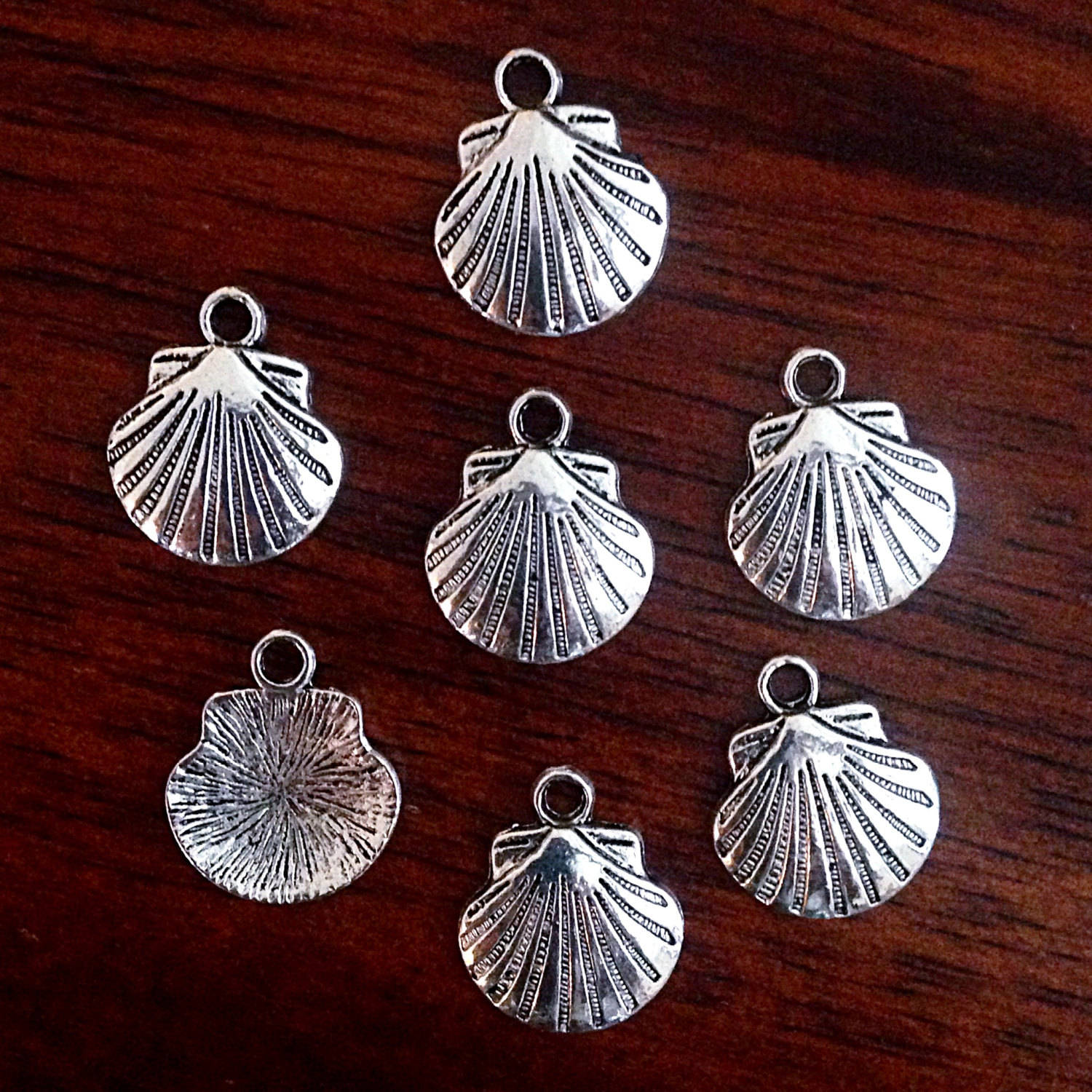 25pcs Sea Shell Charms Antique Silver Charms Sea Shells - Etsy