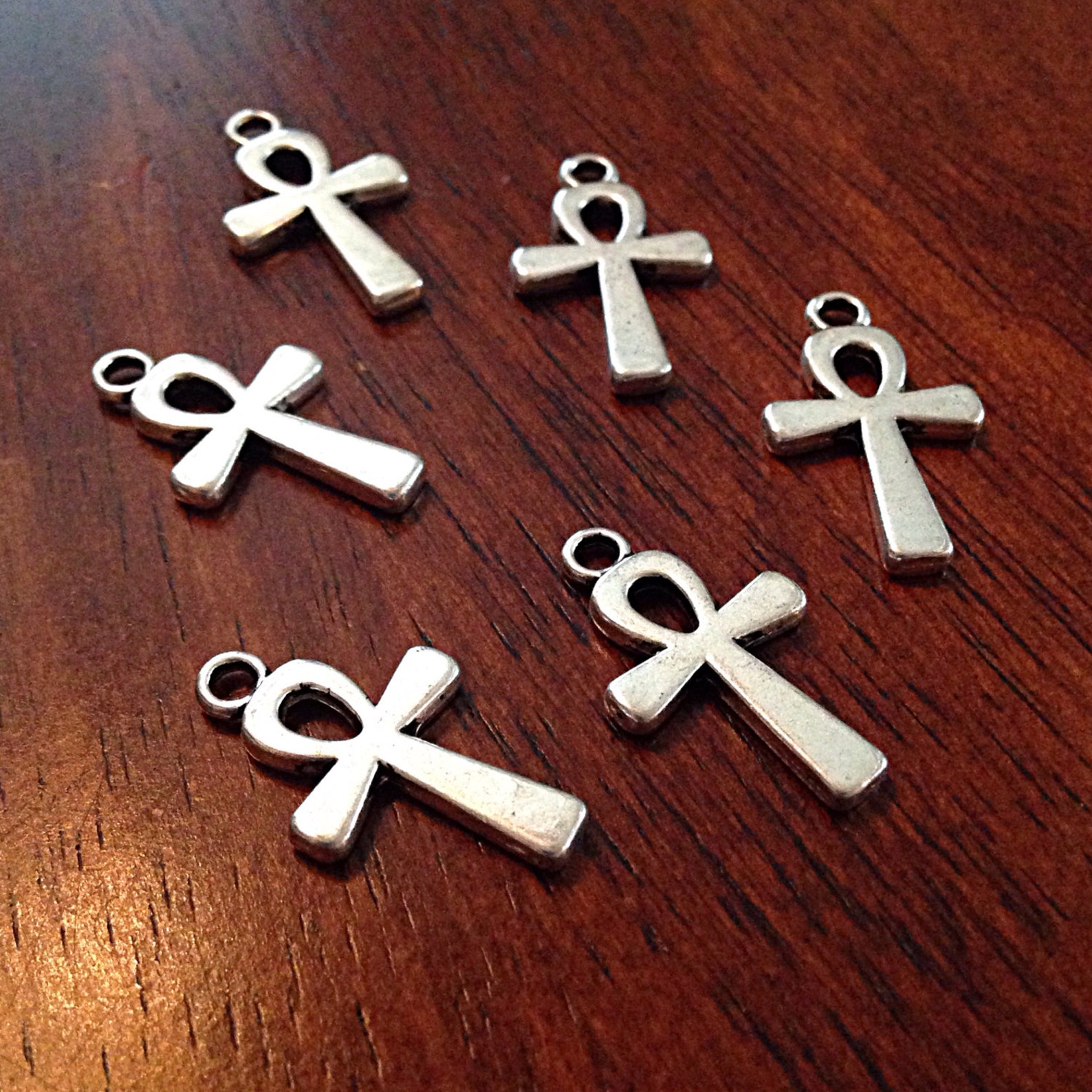 Ankh Charms 10 Antique Silver Ankh Charms Egyptian Anka - Etsy
