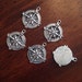 Bulk 8 Silver Compass Pendants, Antique Silver Charms, Compass Charms ...