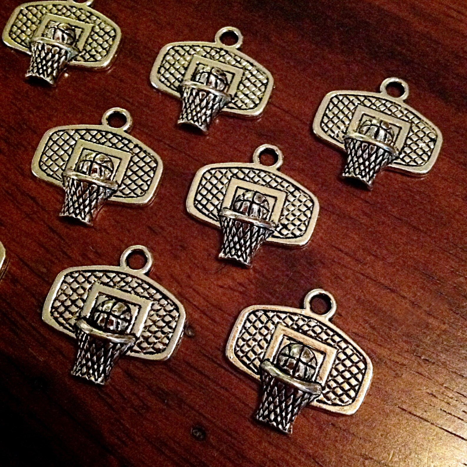 12pcs Basketball Charms Basketball Ball Hoop Charms - Etsy