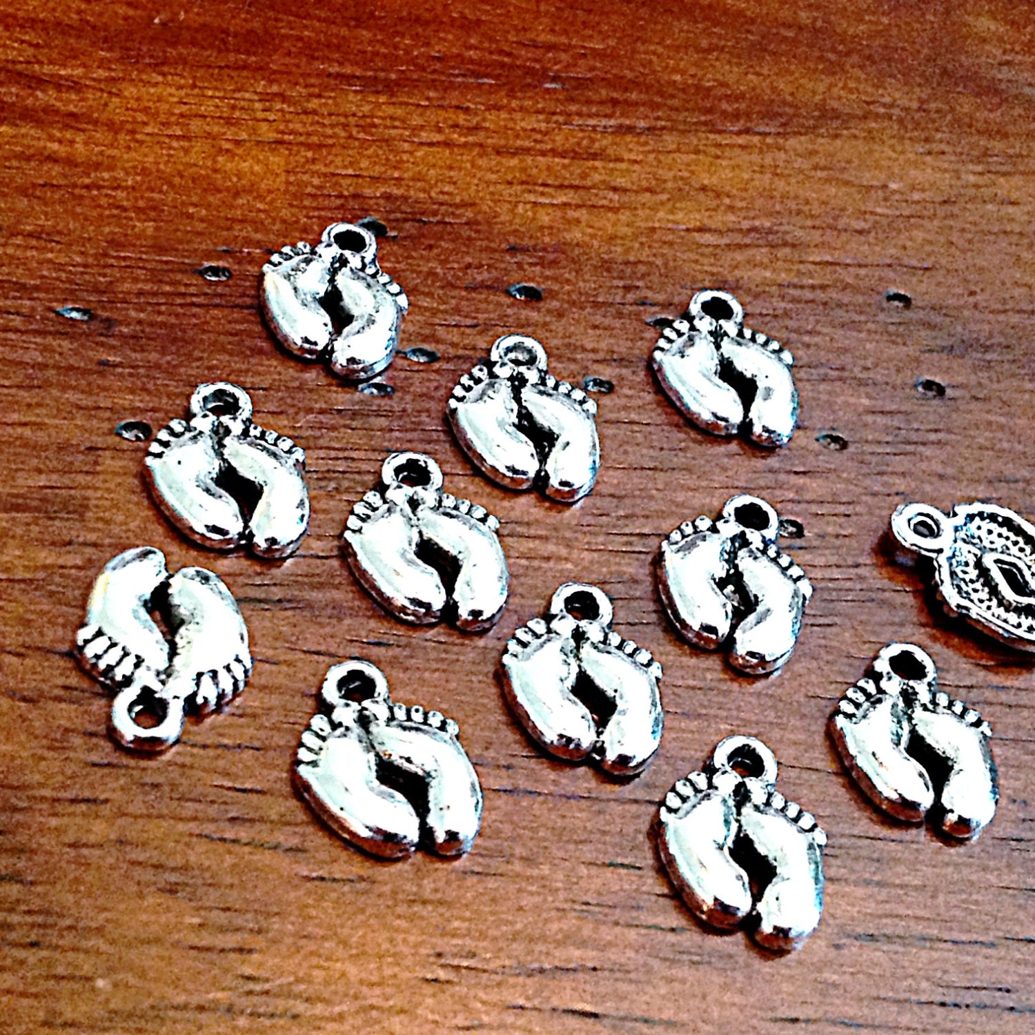 Bulk 25 Baby Feet Charms Antique Silver Charms Feet Charms - Etsy