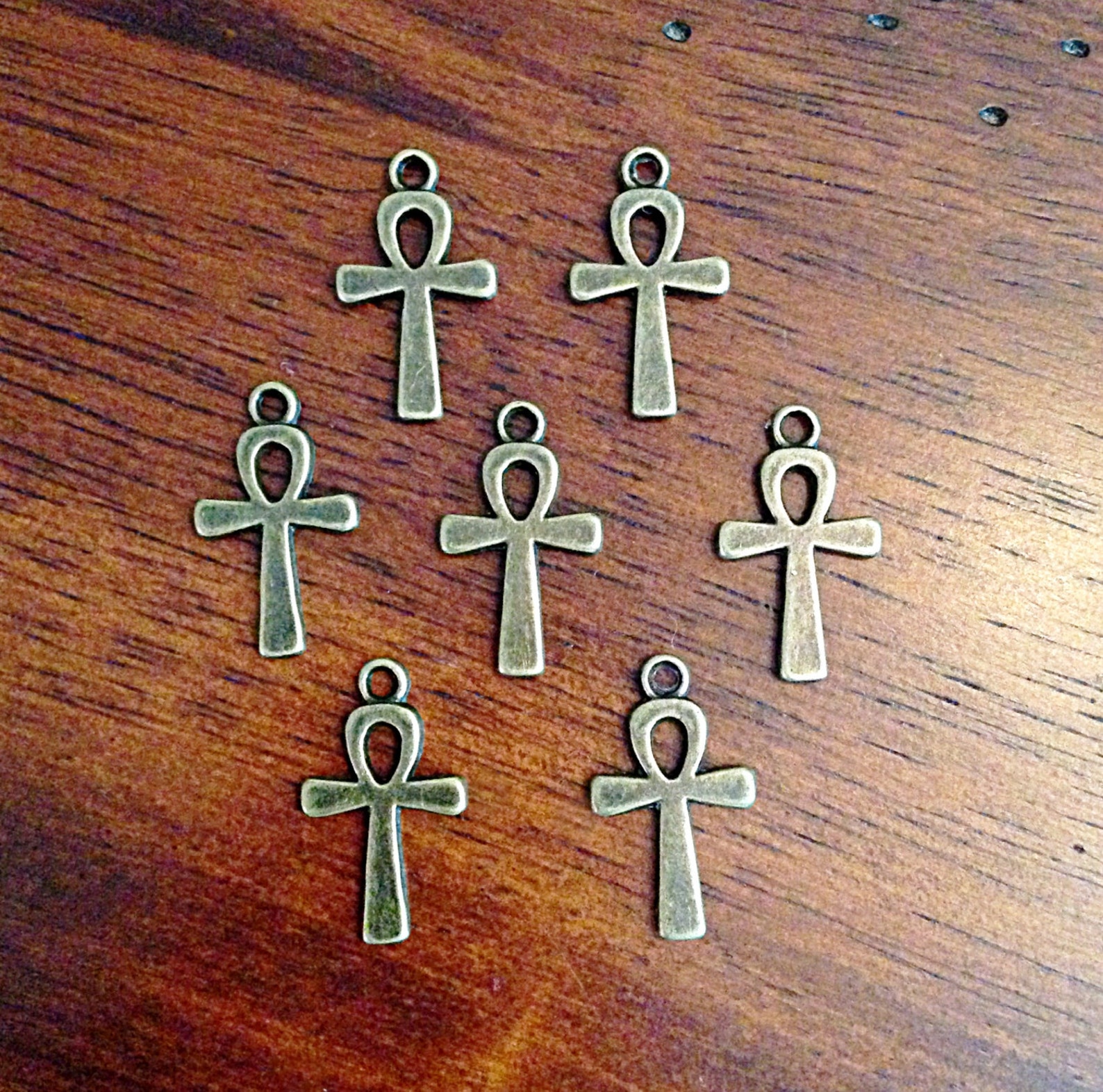 Ankh Charms 10 Antique Bronze Ankh Charms Cross Charms | Etsy