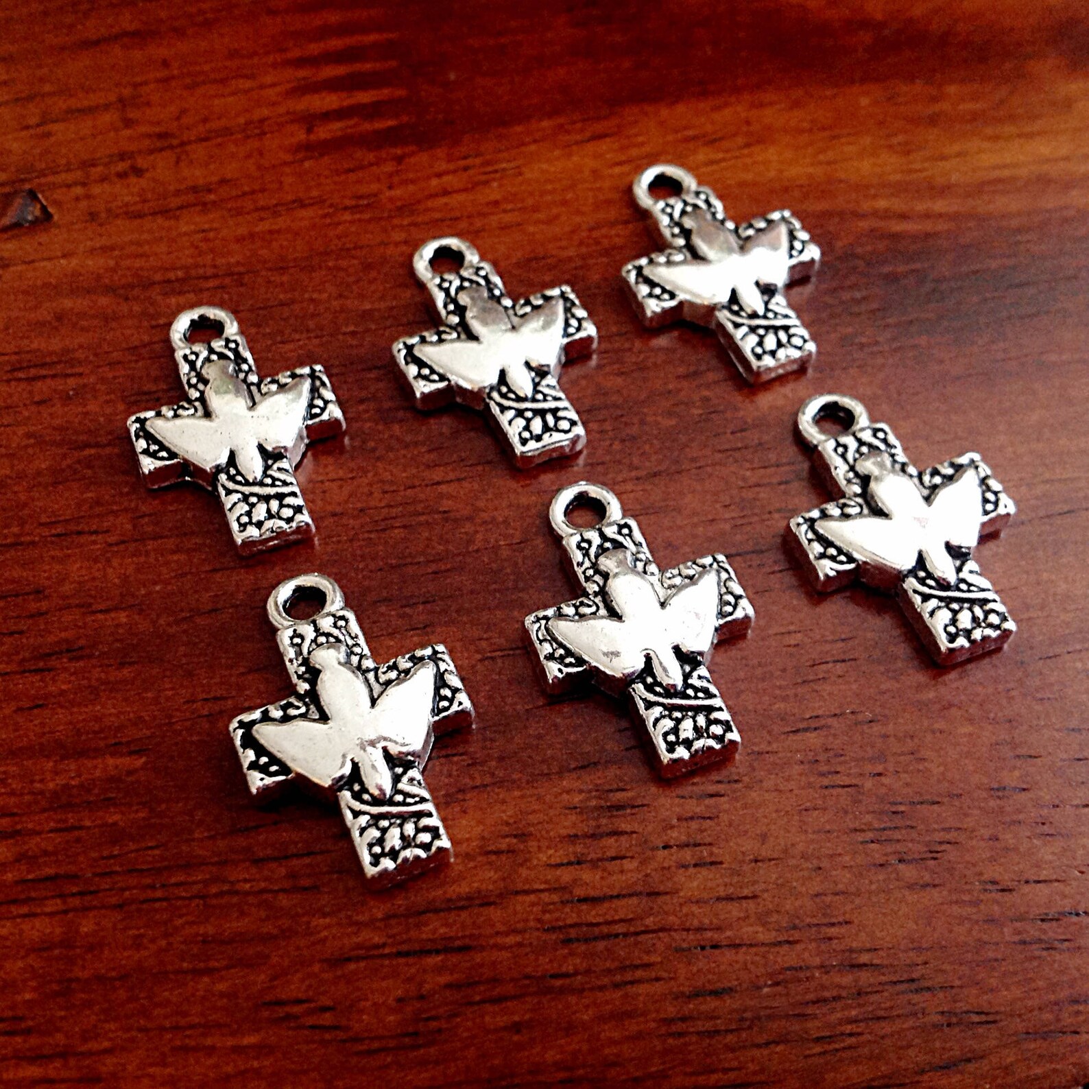 Bulk 20 Cross Charms Dove Charms Cross Charms Cross With - Etsy