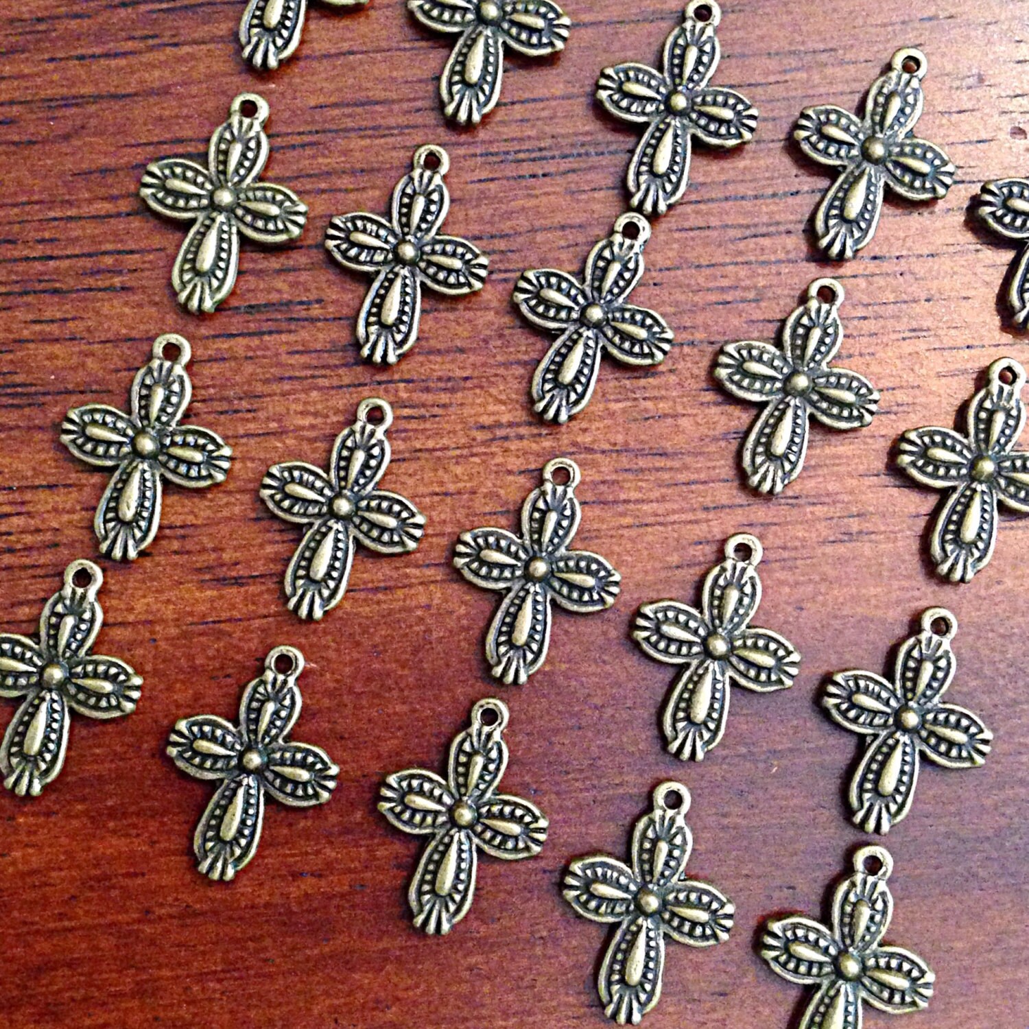 Bulk 40 Cross Charms Bronze Cross Charms Antique Bronze - Etsy