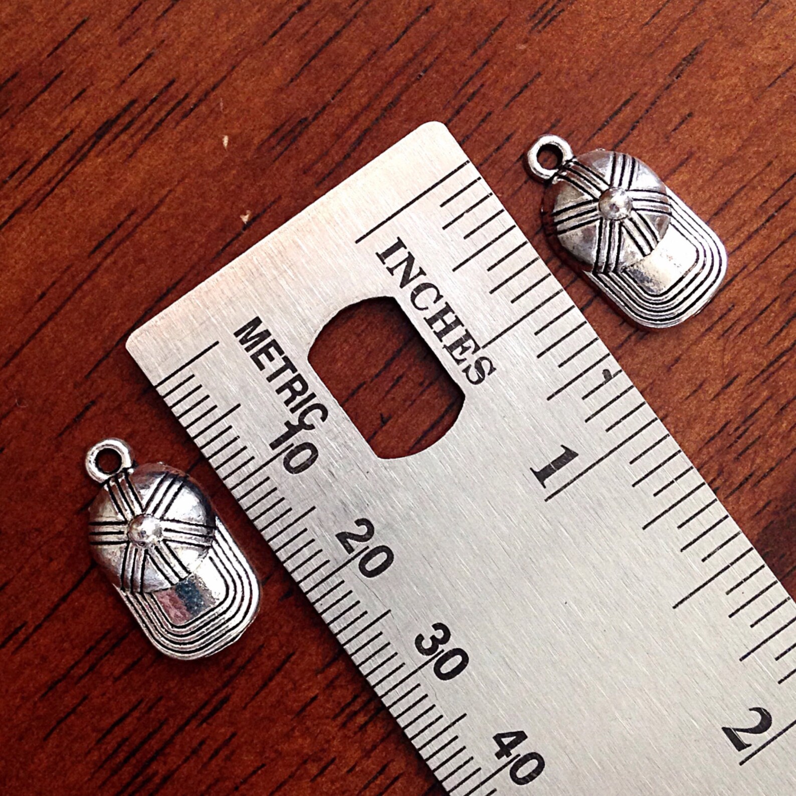 Bulk 20 Baseball Cap Charms Antique Silver Charms Baseball - Etsy