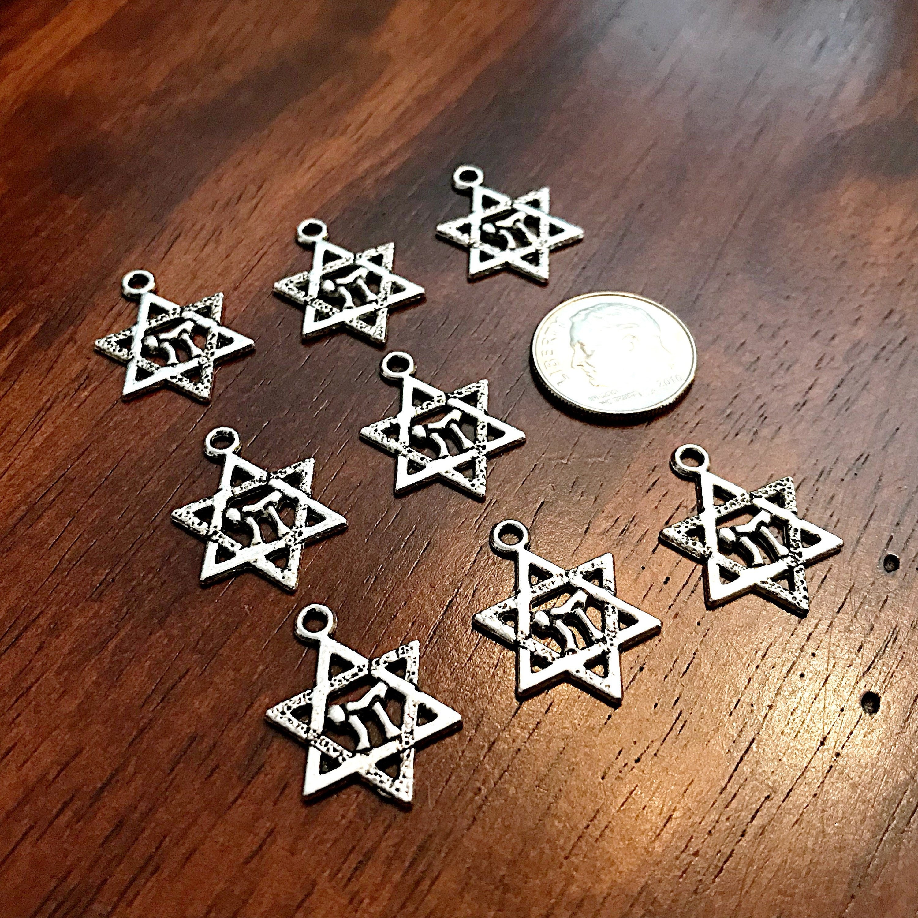 15 Star of David Charms Shield of David Charms Hexagram - Etsy