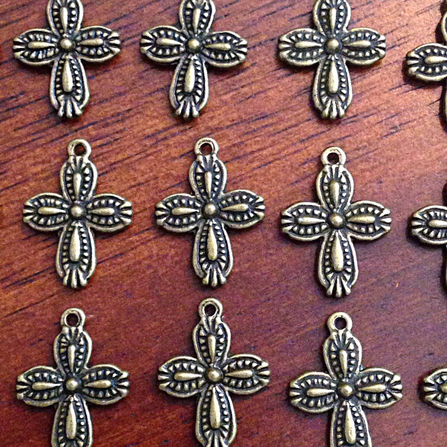 Bulk 40 Cross Charms Bronze Cross Charms Antique Bronze - Etsy