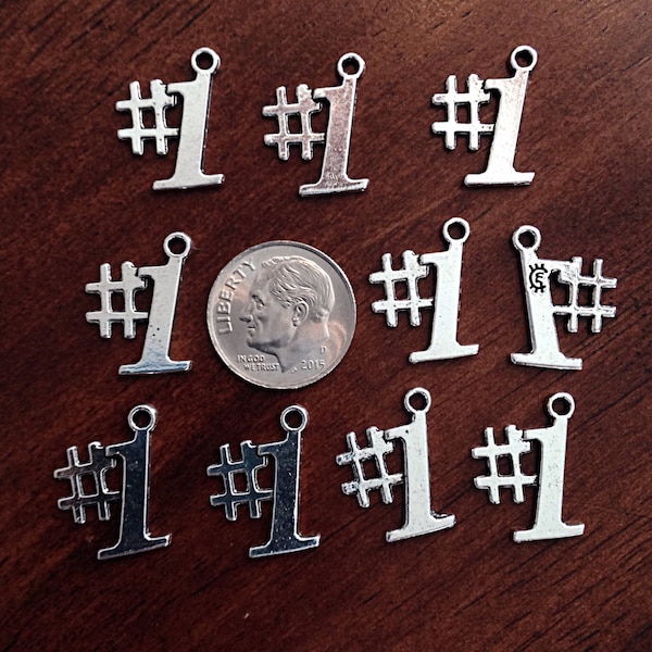 Number Charms - Etsy