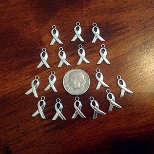 25pcs Tiny Ribbon Charms Antique Silver Charms Ribbon - Etsy