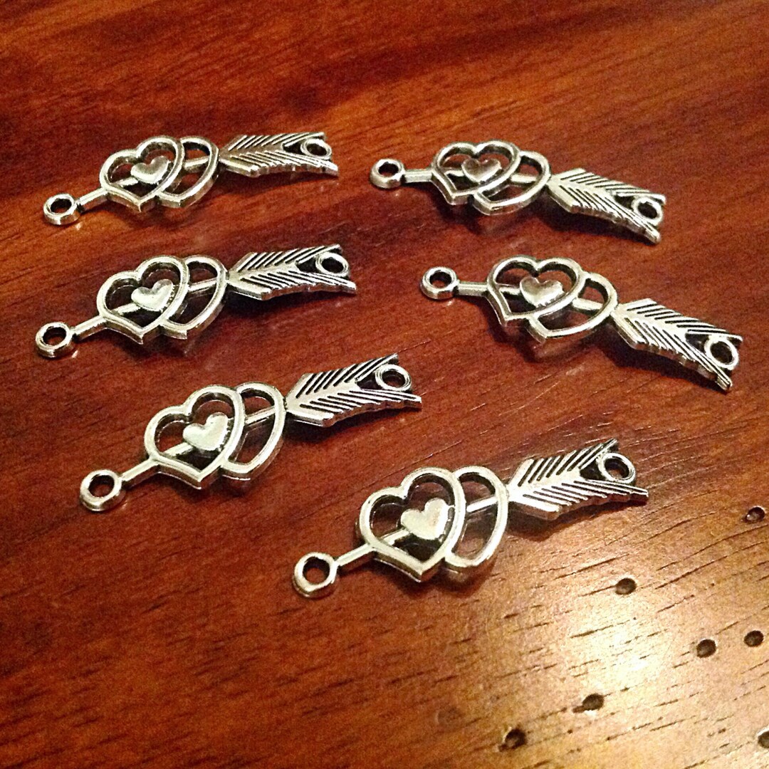 20 Arrow Connector Charms, Infinity Connector Charms, Connector Charms ...